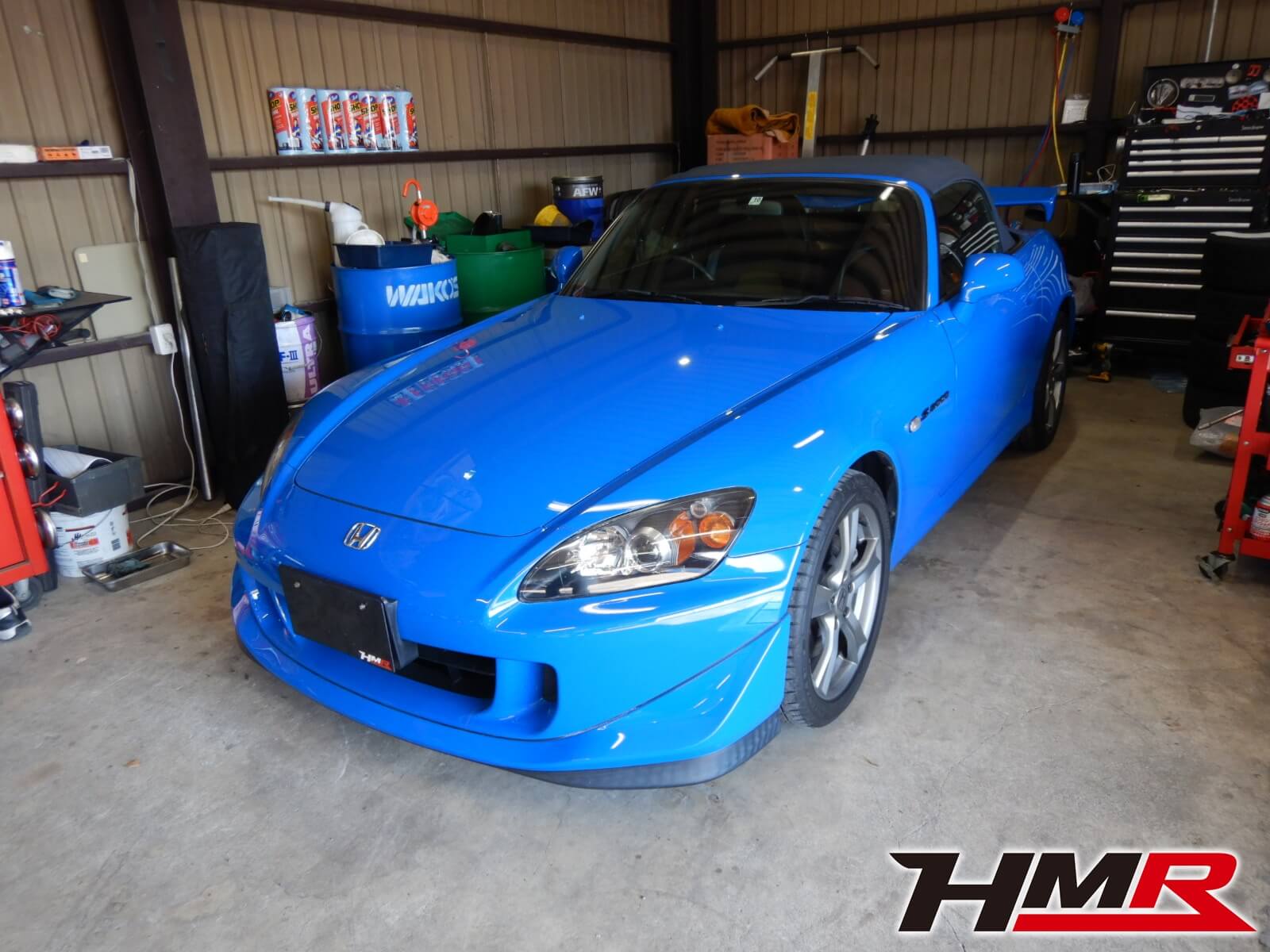 S2000(AP2) TYPE S をブルー色にて幌交換しました。