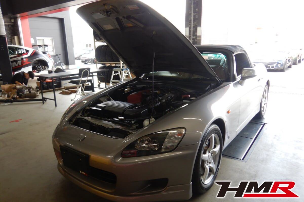 ガラス幌 Moduloリップ 赤革装備のS2000(AP1)の納車前点検整備を行いました | HMR HONDA